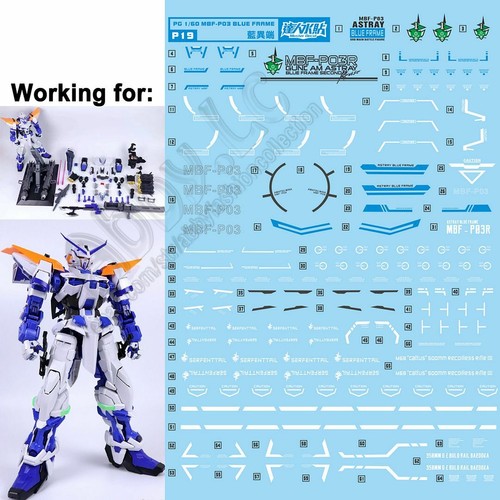 for Daban PG 1/60 MBF-P03 Astray Blue Frame D.L Model Water Slide Decal ...