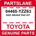 04465-YZZ63 Toyota OEM Genuine DISC BRAKE PAD KIT | eBay