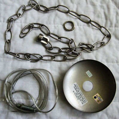 Chandelier parts for replacement 48" metal chain, ceiling cap, etc. see ...