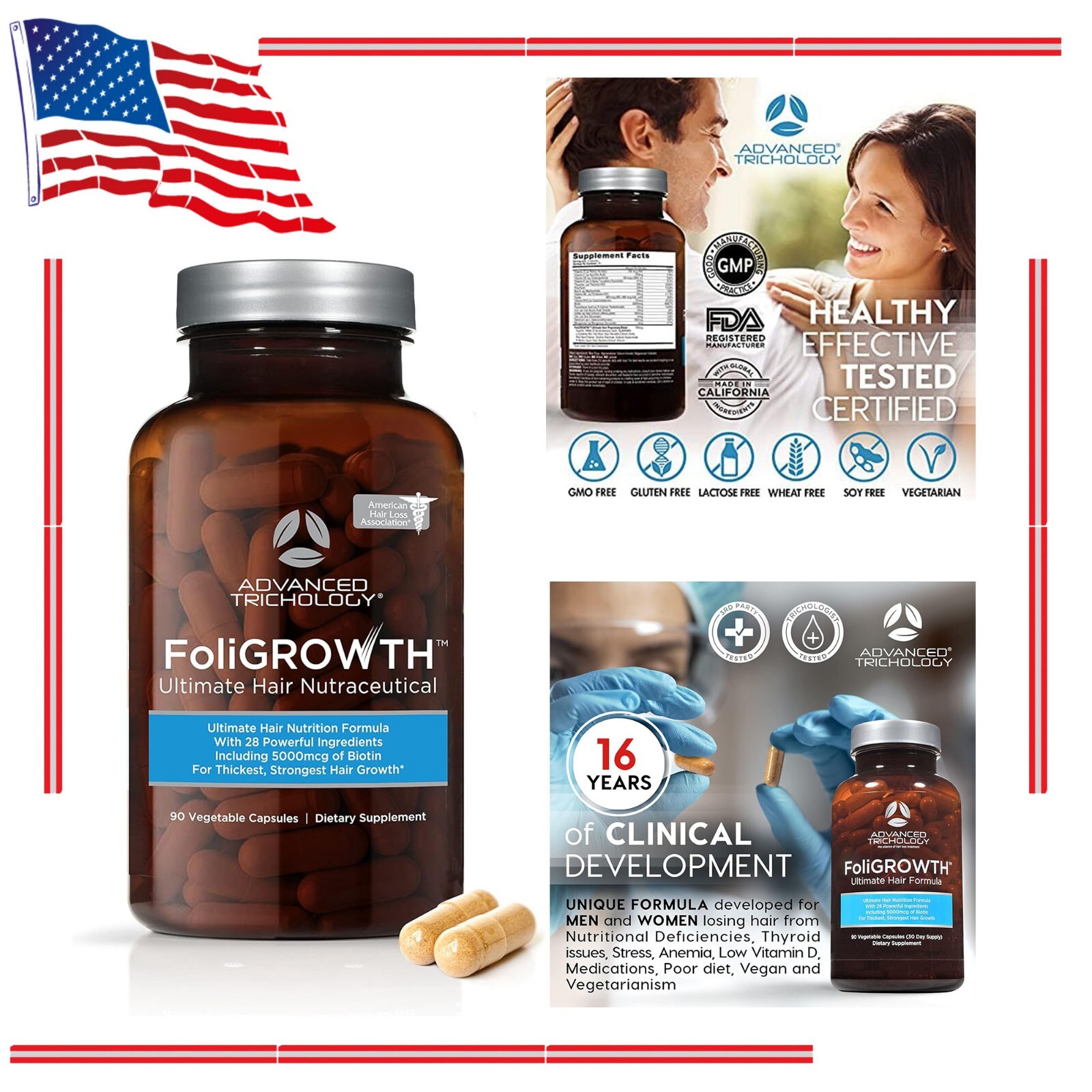 FoliGROWTH Hair Growth Supplement Thicker Fuller Hair Revitalize ...
