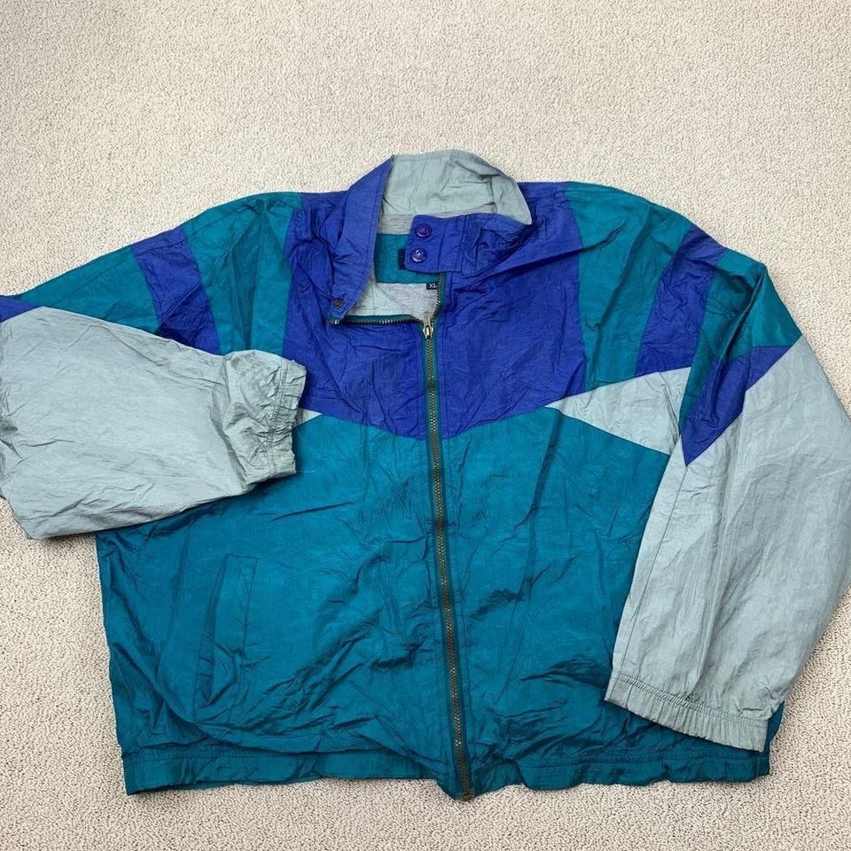 Vintage Mighty-Mac Colorblock Windbreaker Jacket Mens… - Gem