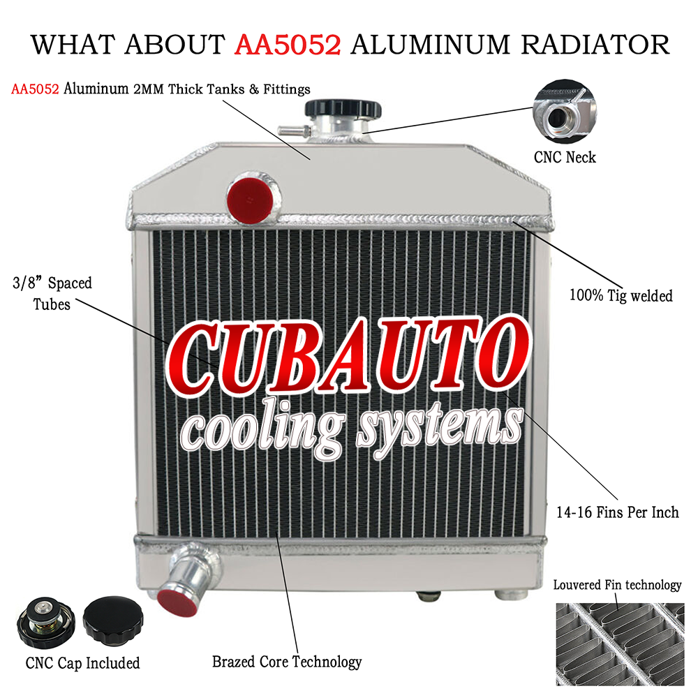 3 Rows Aluminum Radiator Fits KUBOTA L175 L185 L1500 L1501 L1801 15221 ...