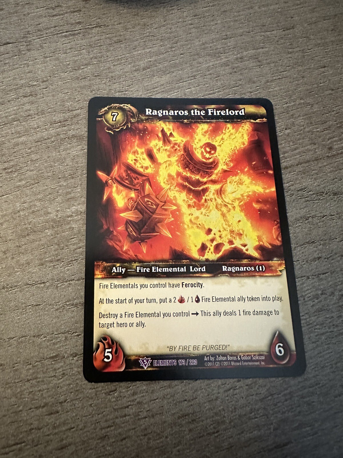 World Of Warcraft - Ragnaros the Firelord - Elements 173/220 (New) (Not ...