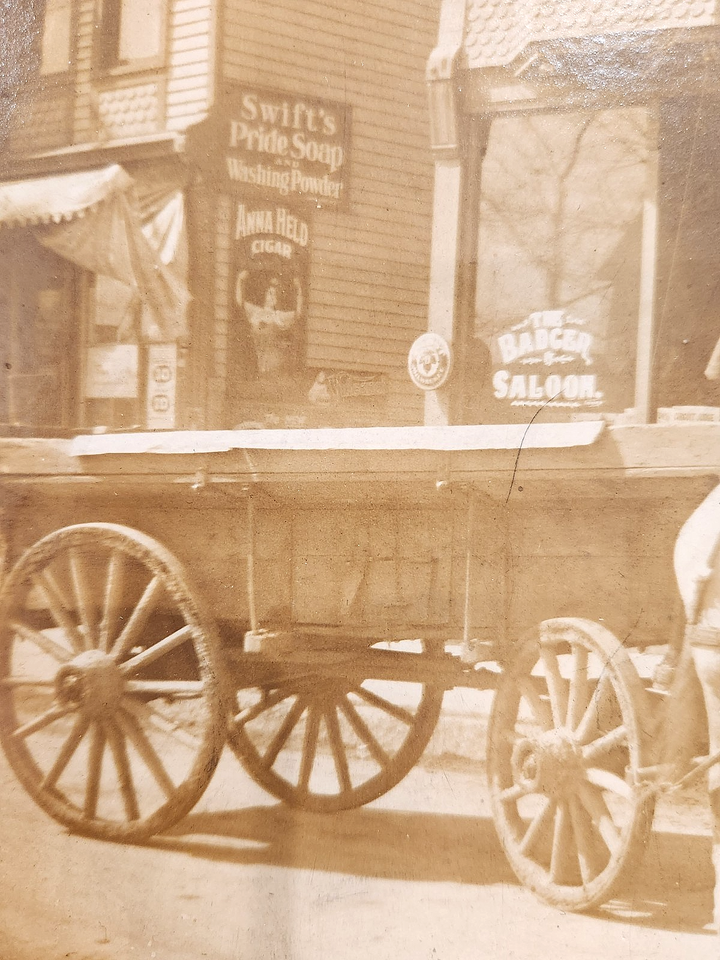 Pre-prohibition saloon photograph Pabst Beer advertising corner sign | eBay