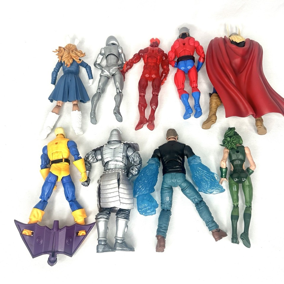 9-Marvel Legends Figures Thor, Human Torch, Ant-Man, Hydra, Hydro-Man ...