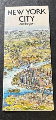 New York City and Region Unique Media Maps 1989 Illustrated Folded ...
