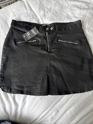 Ladies Size 14 Primark mini Skirt Black Coated Brand New with Tags ...