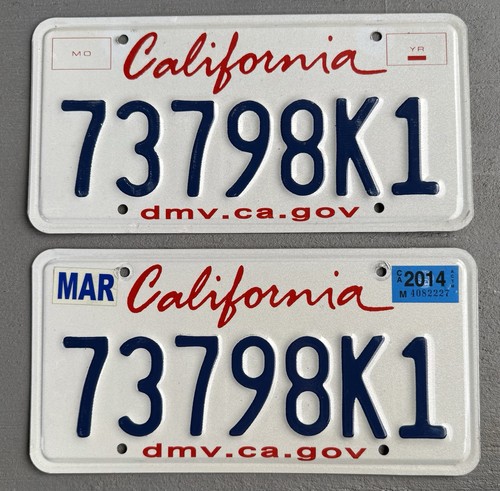 Pair CA License Plates 2 California Lic | eBay