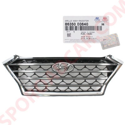 Chrome Bumper Grille W/O Camera Hole for Hyundai 2019-2021 Tucson TL ...