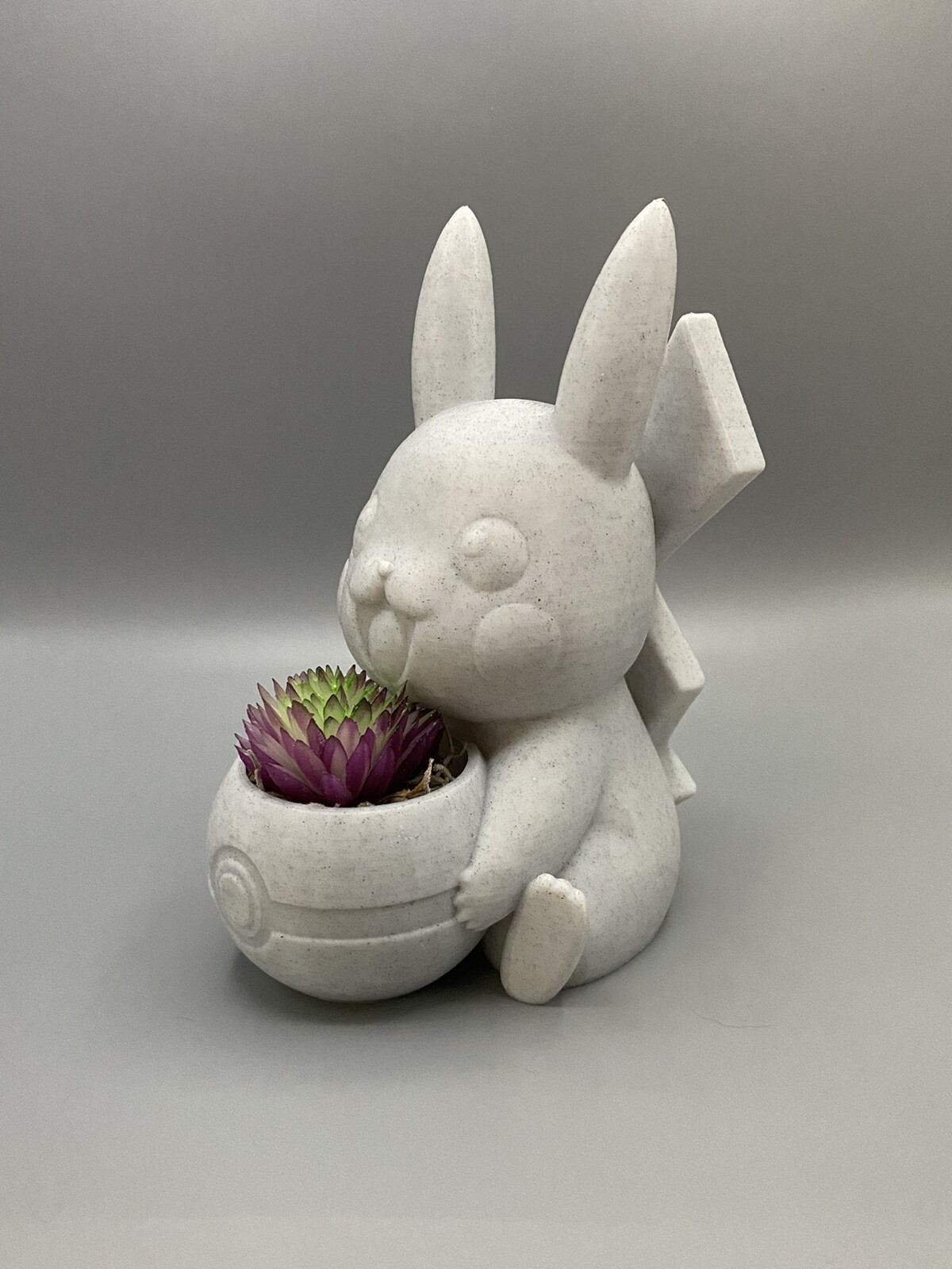 Pokémon Pikachu 3d printed Planter Pot With Faux Succulent Marble Pla 5 ...