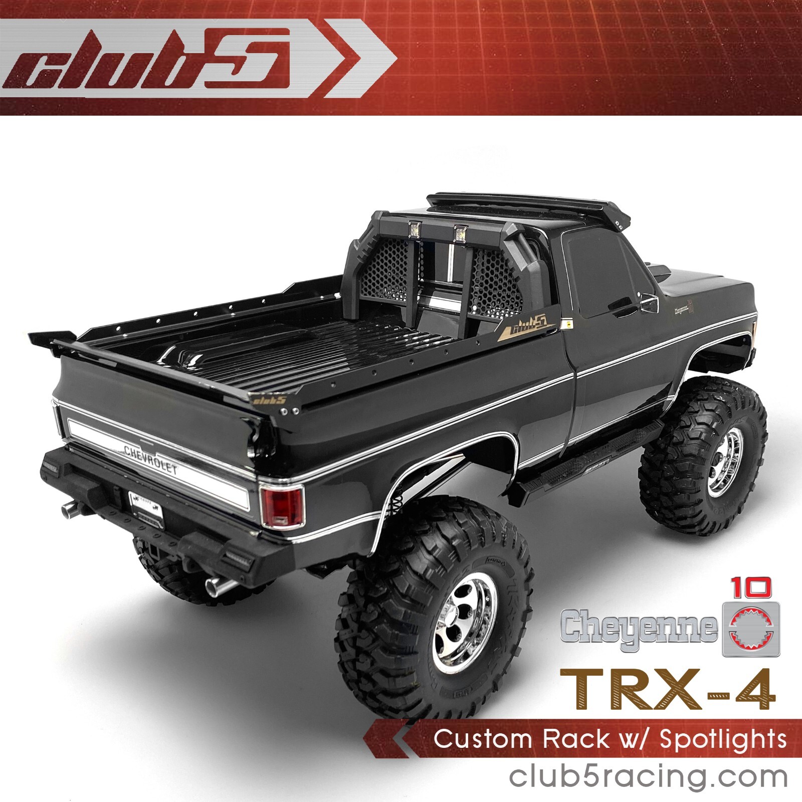 Custom Rear Rack w/ Spotlights for TRX-4 1979 K10 | eBay