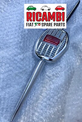 CLASSIC FIAT 500 F FRONT BADGE EMBLEM MOUSTACHE WINGS PLASTIC BRAND NEW ...