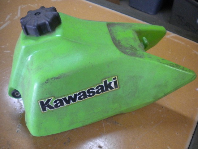 Kawasaki OEM KX Green Gas Fuel Petrol Tank Yazaki Plastics with Cap | eBay