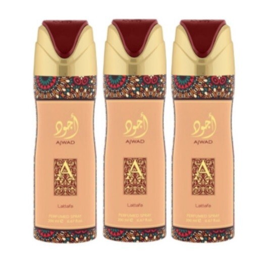 Arabian Perfumed Body Spray Bundle (3 x 200ml) Luxury, Long Lasting ...