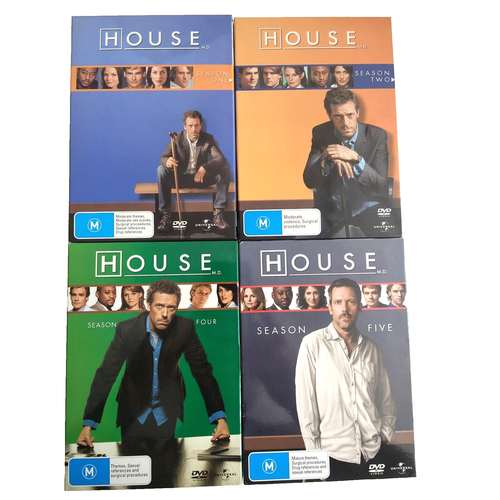 House MD DVD Box Set Bundle Seasons 1, 2, 4 & 5 Region 4 VGC Comedy ...