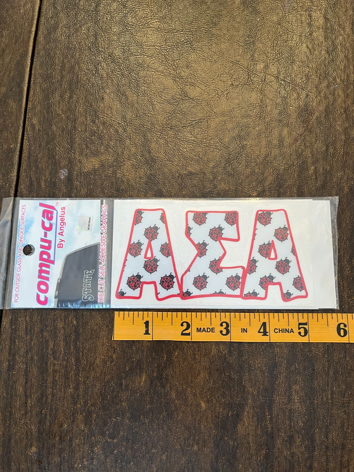 Alpha Sigma Alpha Mascot Die Cut Self Adhesive Letters 2" x 5" LICENSED ...