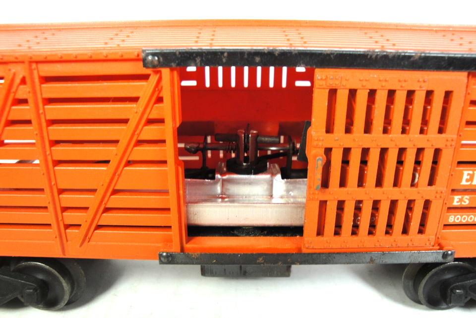 Lionel Postwar O Gauge Orange 3656 Operating Cattle Car Original ...