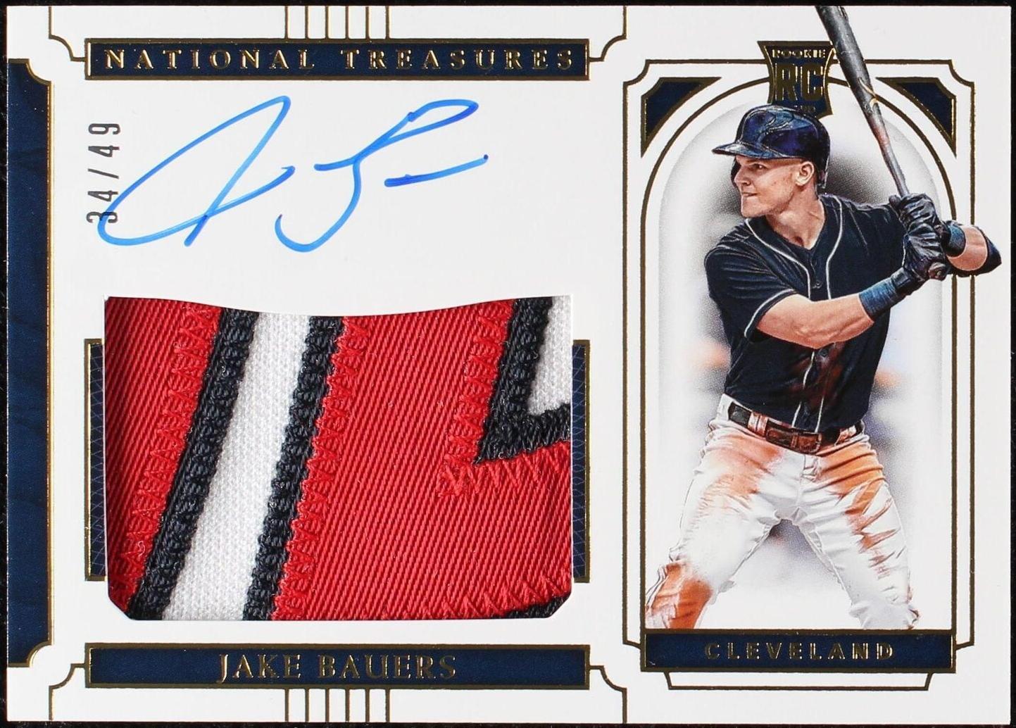 2019 Panini National Treasures - Rookie Material Signatures Jake Bauers ...