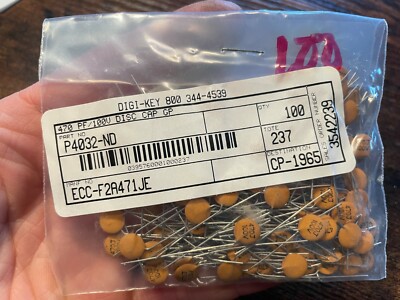 PF/100V Disc Capacitor P4032-ND, Qty 100 | eBay