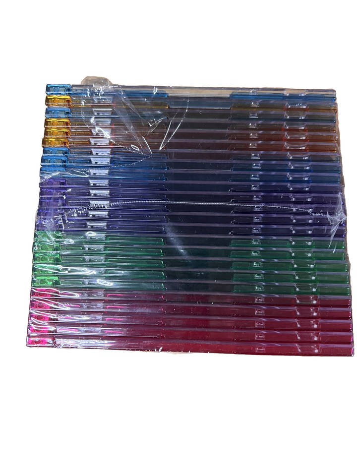CD DVD Blu-Ray Universal 24 Staples 5 mm Slim Jewel Cases 5 Assorted ...