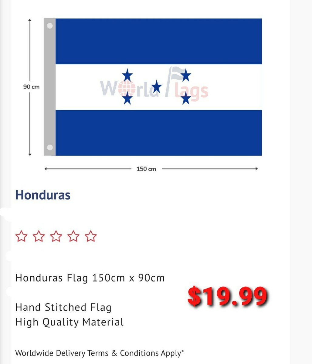 Honduras Flag Papua New Guinea And Honduras Table Flags Isolated On