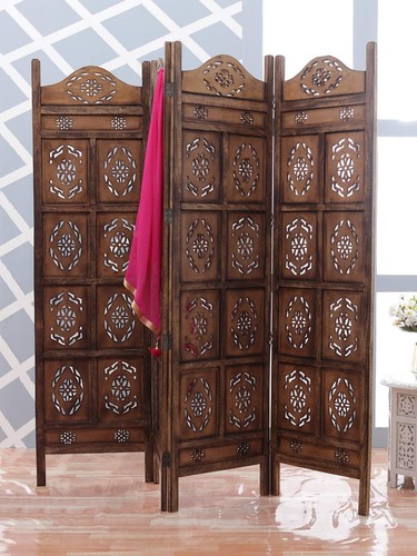 Antique Style Furniture Handcraft Wooden Partition Screen Room Divider ...