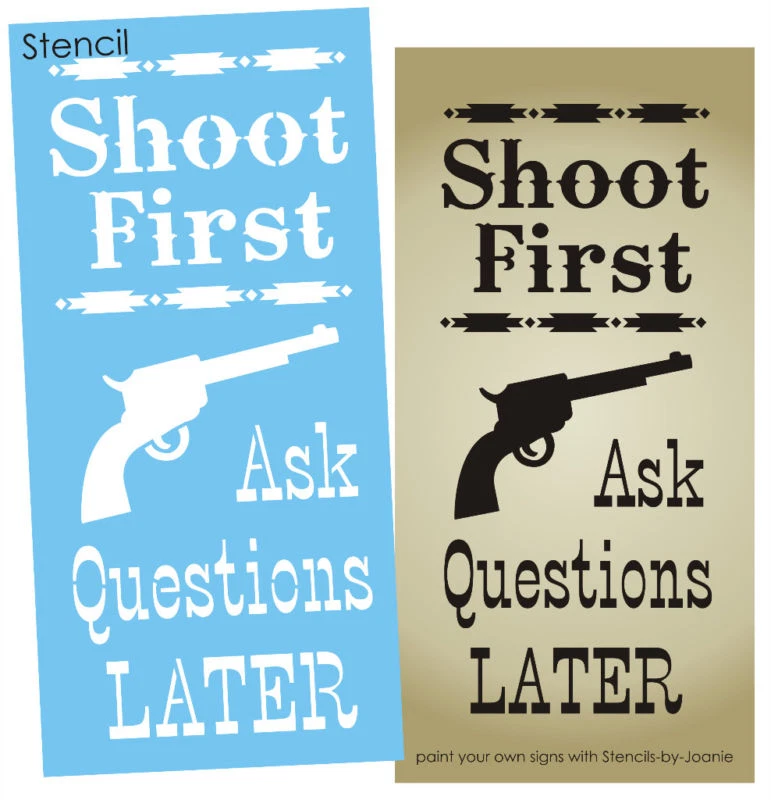 Western Gun Stencils