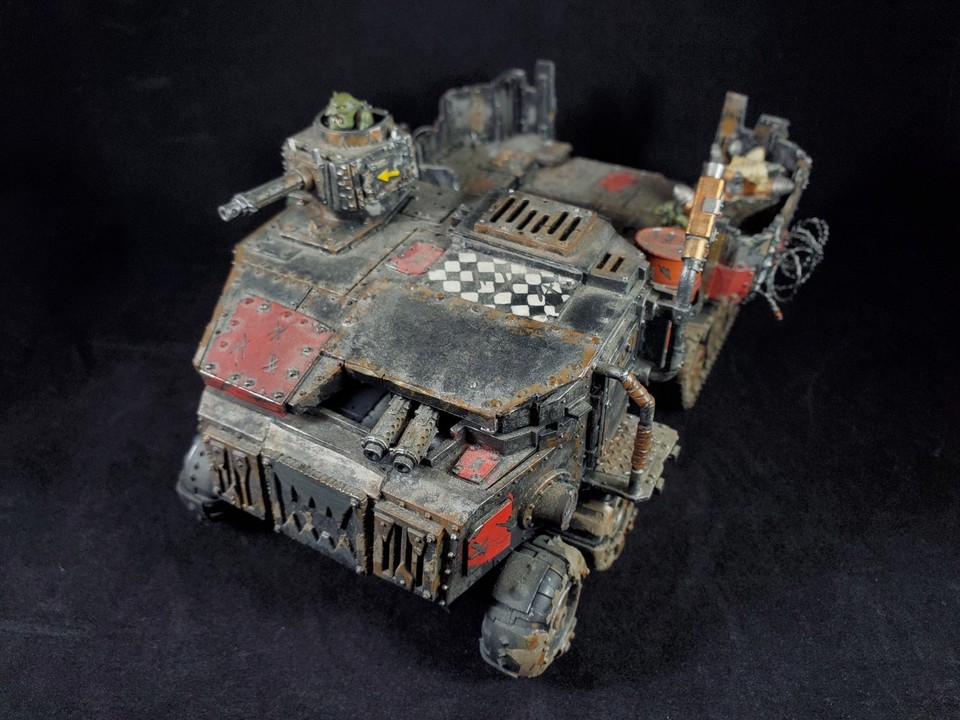 Painted Games Workshop Warhammer 40K Orks Battlewagon Miniature ...