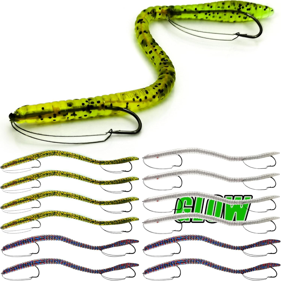 Fishing Lures Bass Lures, Weedless Pre Rigged Bionic Sinking Bass ...