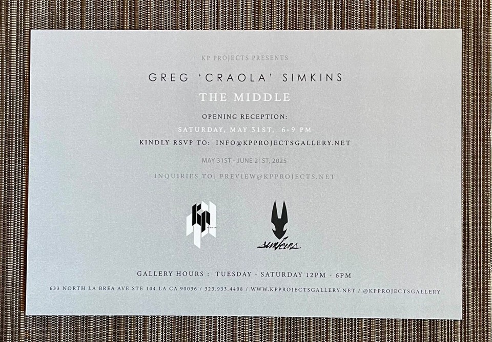 CRAOLA Greg Simkins The Middle 2025 Art Show Flyer New Surrealism Art ...