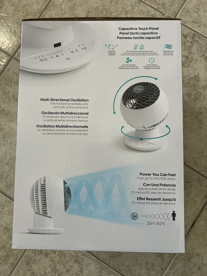 Woozoo Globe Multi-Directional 5-Speed Oscillating Fan with Remote ...