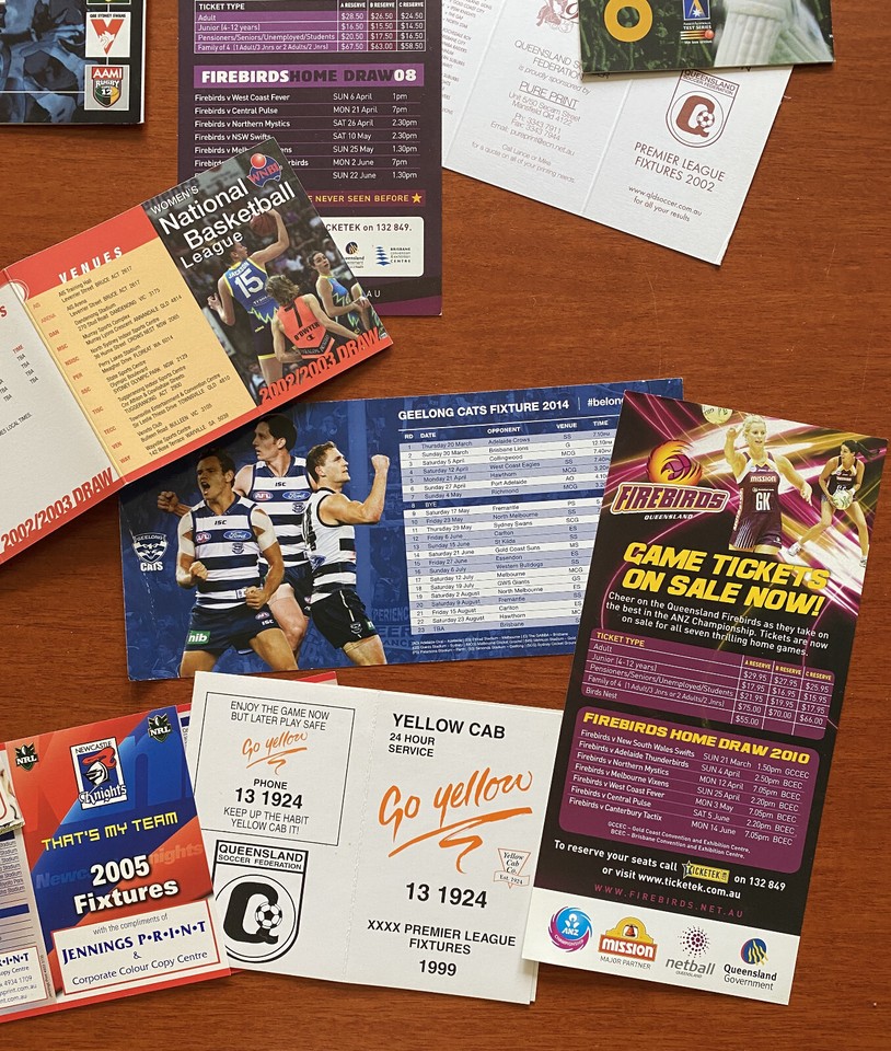 AUS Lot 24 Dif AUSTRALIA Sports Fixtures Schedules Basketball RUGBY ...