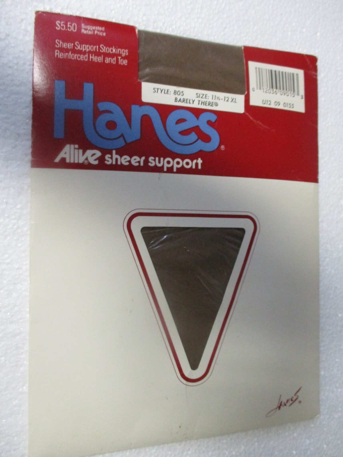 1PR VINTAGE HANES ALIVE RHT SUPPORT SHEER NYLON STOCK… - Gem