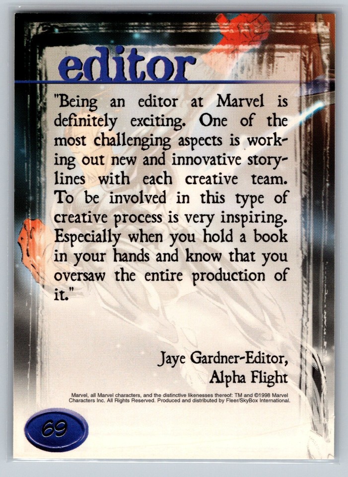 Alpha Flight #69 1998 Skybox Marvel | eBay