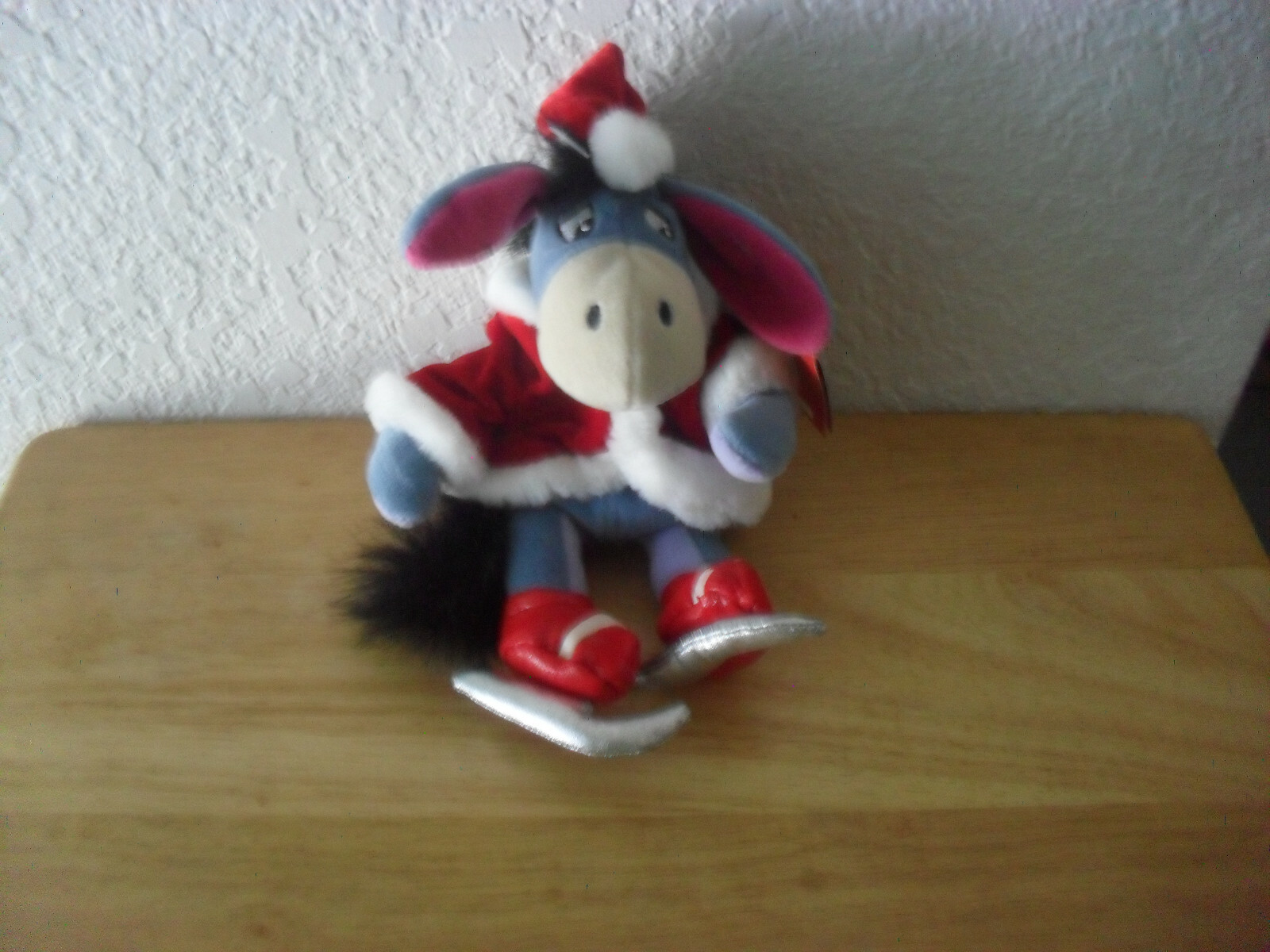 3 Disneyland Paris Eeyore Ice Skating Christmas Disney Plush Beanies s ...