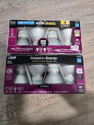 Feit R30 Reflector Conserv Energy 65W Replacement Light Bulbs 4-Pack ...