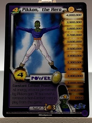 DBZ Dragon Ball Z Pikkon, the Hero 146 CCG Unlimited World Games Saga ...