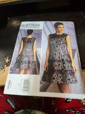 Vogue Pattern V1393 Sz 6-14 Misses Dress Kay Unger New York Pattern ...