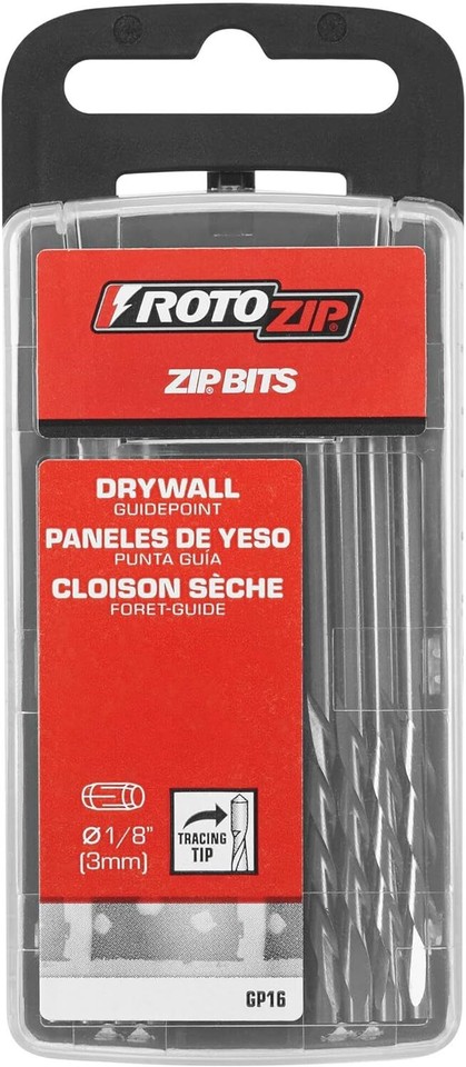 RotoZip 1/8-Inch Drywall Guidepoint Cutting Bits (8/16/50 Pack ...