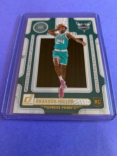 Brandon Miller 23-24 Panini Donruss Press Proof Hardwood Masters Rookie ...
