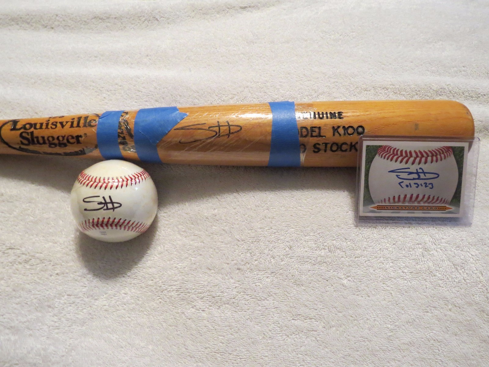 SLADE HEATHCOTT~BASEBALL~BAT~CARD~BALL~GAME~USED~MLB~AUTHENTIC~NYY ...