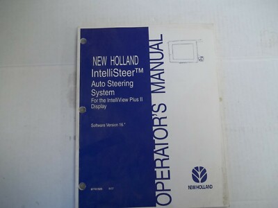 New Holland Intellisteer system intelliview plus II display operators ...