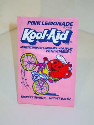 Vintage 1990's Kool Aid PINK LEMONADE Flavored Drink Mix Unopened ...