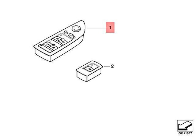 BMW OEM 07-12 328i Front Door-window Switch Left 61319217328 for sale ...
