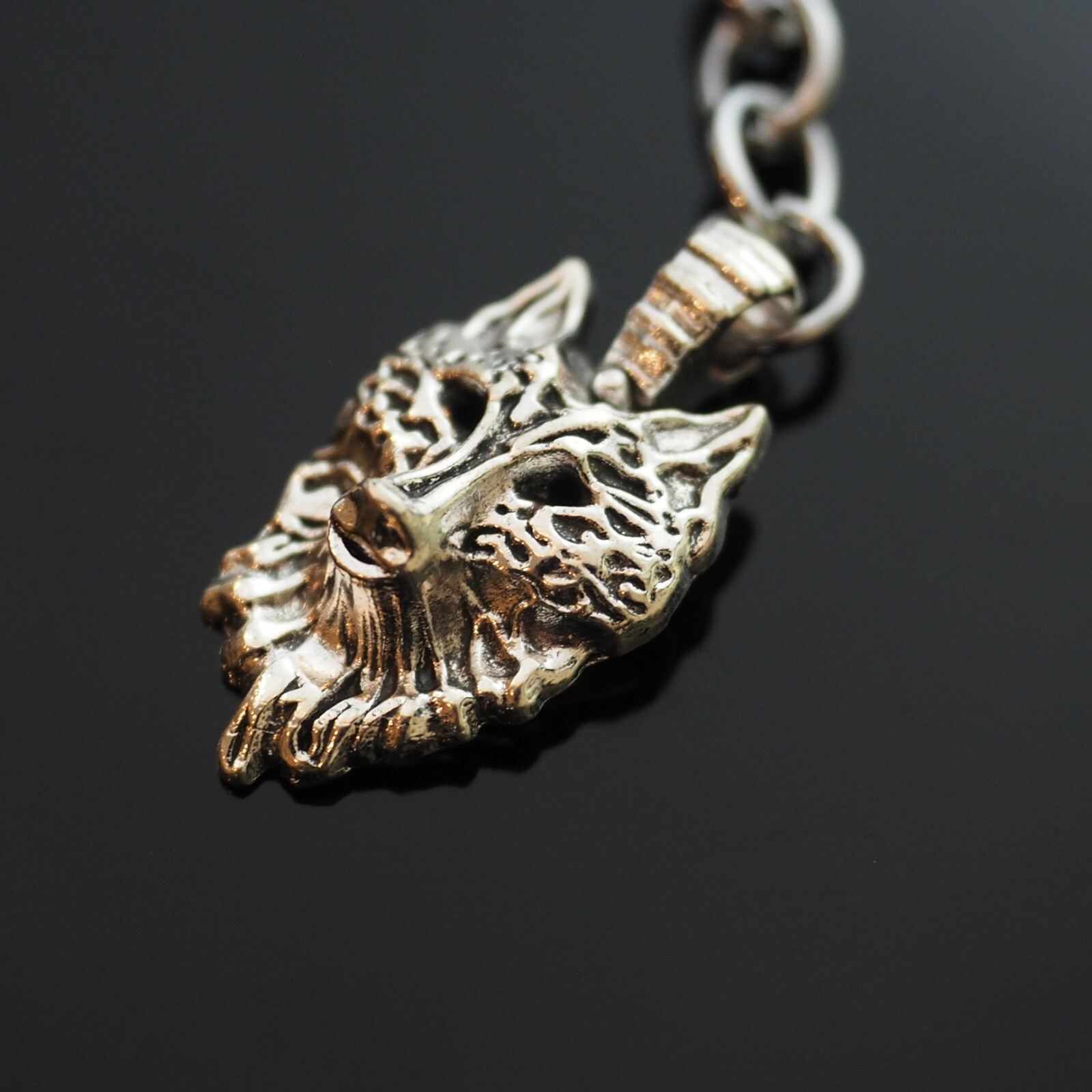 Wolf Head Keychain Vintage Style Silver Color Pendant Charm Gift Key ...
