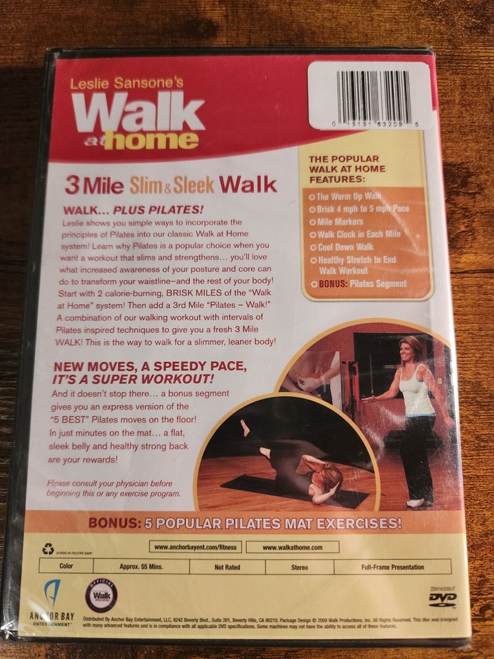 Leslie Sansone: Walk at Home - 3 Mile Slim Sleek Walk (DVD, 2009) NEW ...
