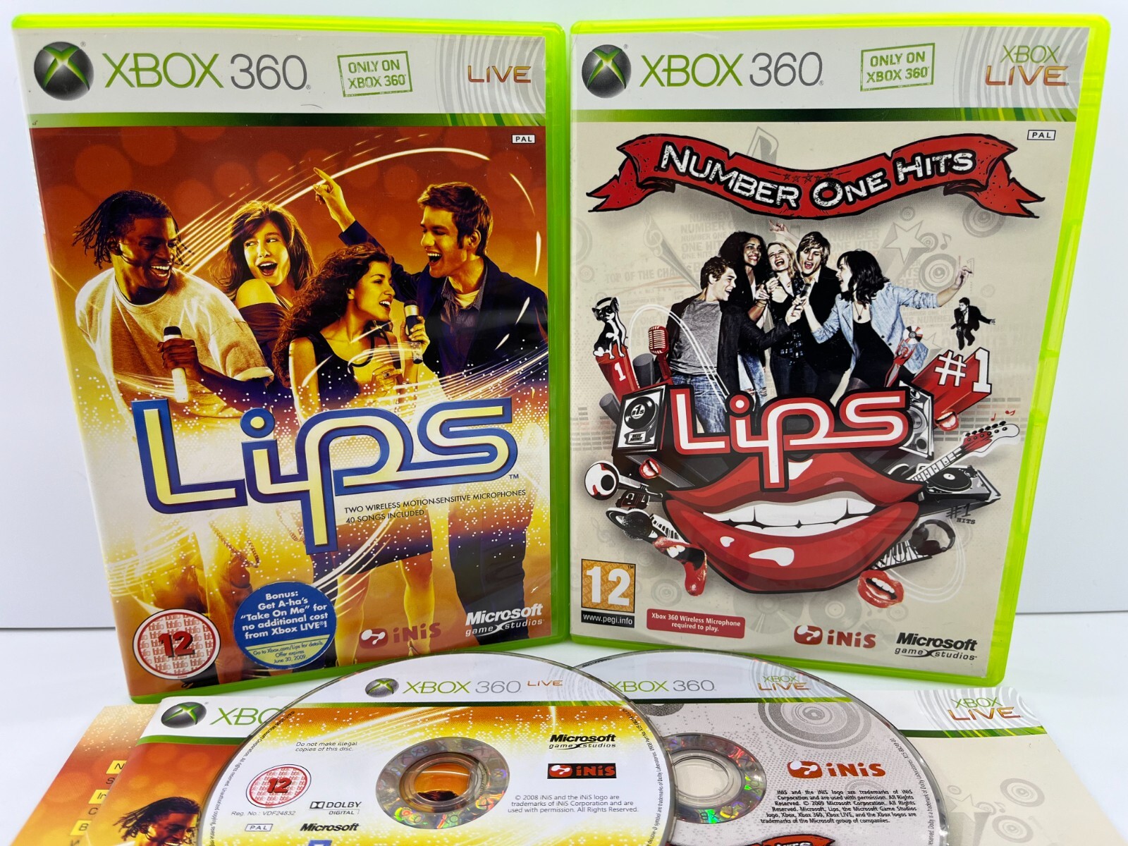 Lips + Lips Number One Hits Microphone Games Bundle - Xbox 360 - VGC ...