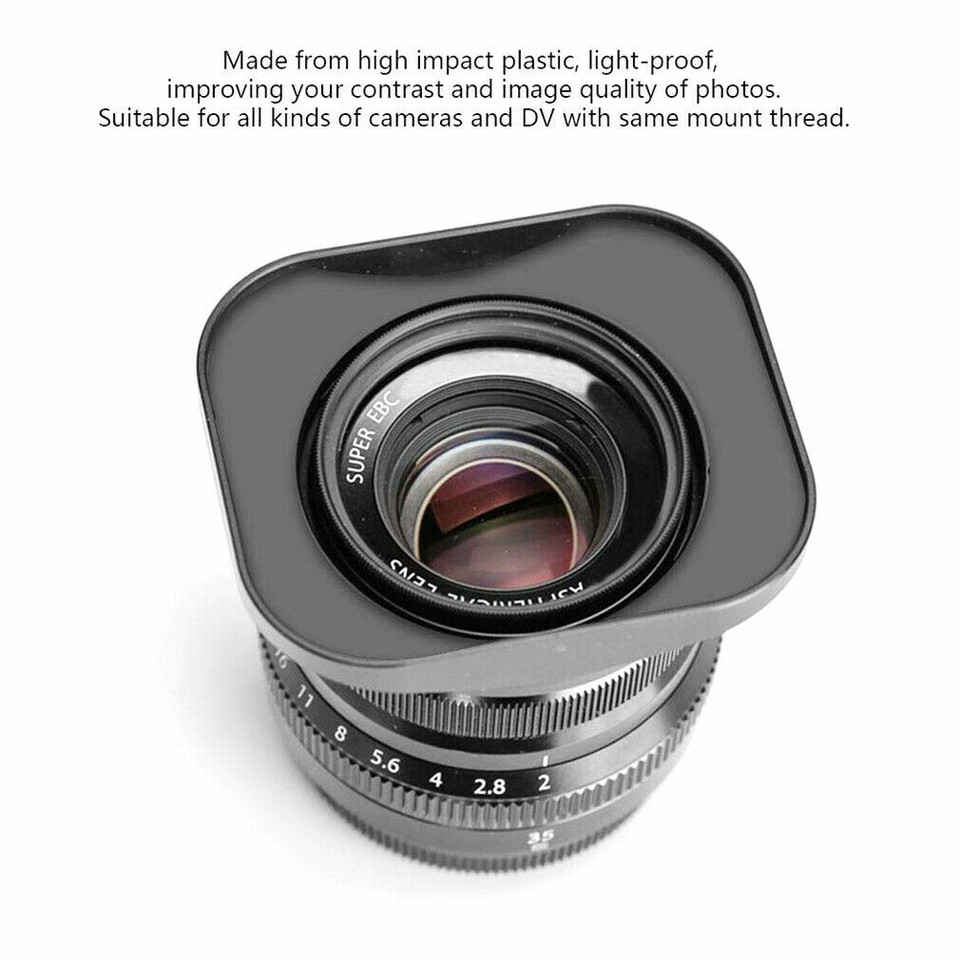 40.5MM Universal Square Lens Hood for DSLR Mirrorless Camera Lens ...