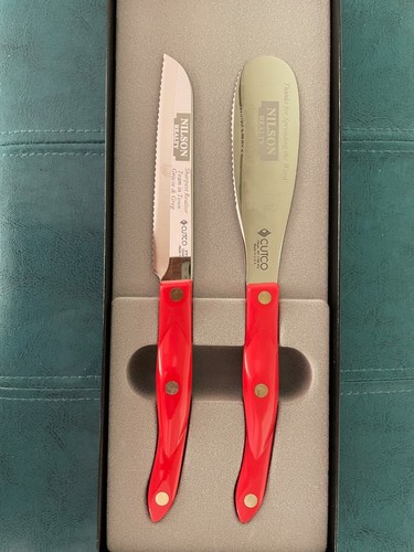 LIMITED RED COLOR Cutco 2 piece #1768 Stainless Table Knives NEW never ...