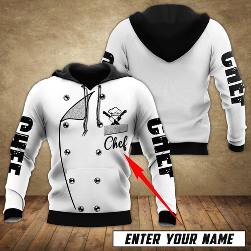 Custom Name Master Chef 3D Chef Hoodie Cooking Shirt All Over Printed ...